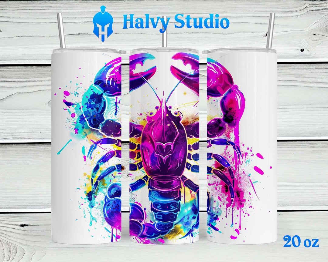 Neon Scorpio Logo Zodiac #0219 Sublimation Design for 15oz, 20oz ...