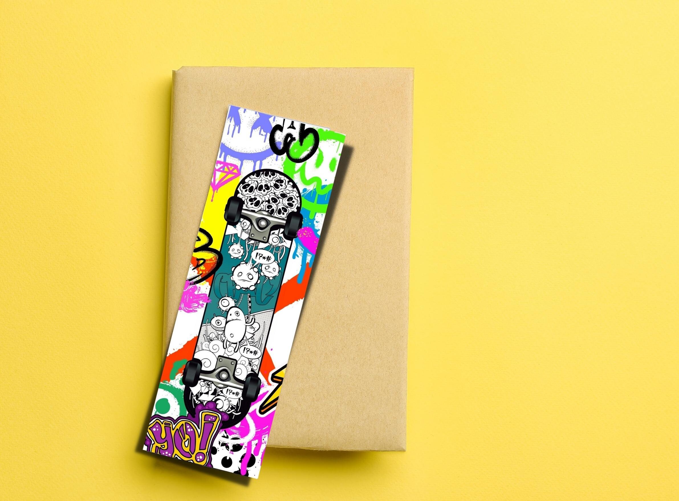 Set of 4 Printable Bookmarks Graffiti Digital Bookmarks Graffiti ...