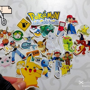 Pokemon Stickers Ldesign Bundle Print at Home PDF, PNG, JPG Printable ...