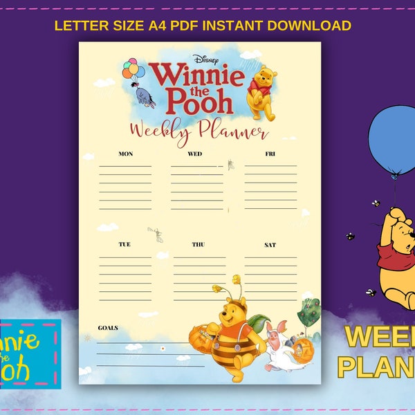 Winnie the Pooh Agenda - Etsy