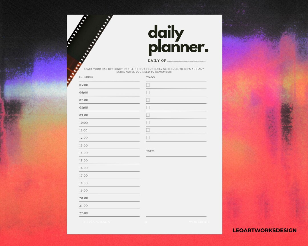 Daily, Instant Download Printable Planner US Letter, A4, Planner ...