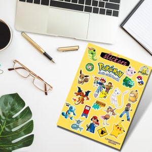 Pokemon Stickers Ldesign Bundle Print at Home PDF, PNG, JPG Printable ...