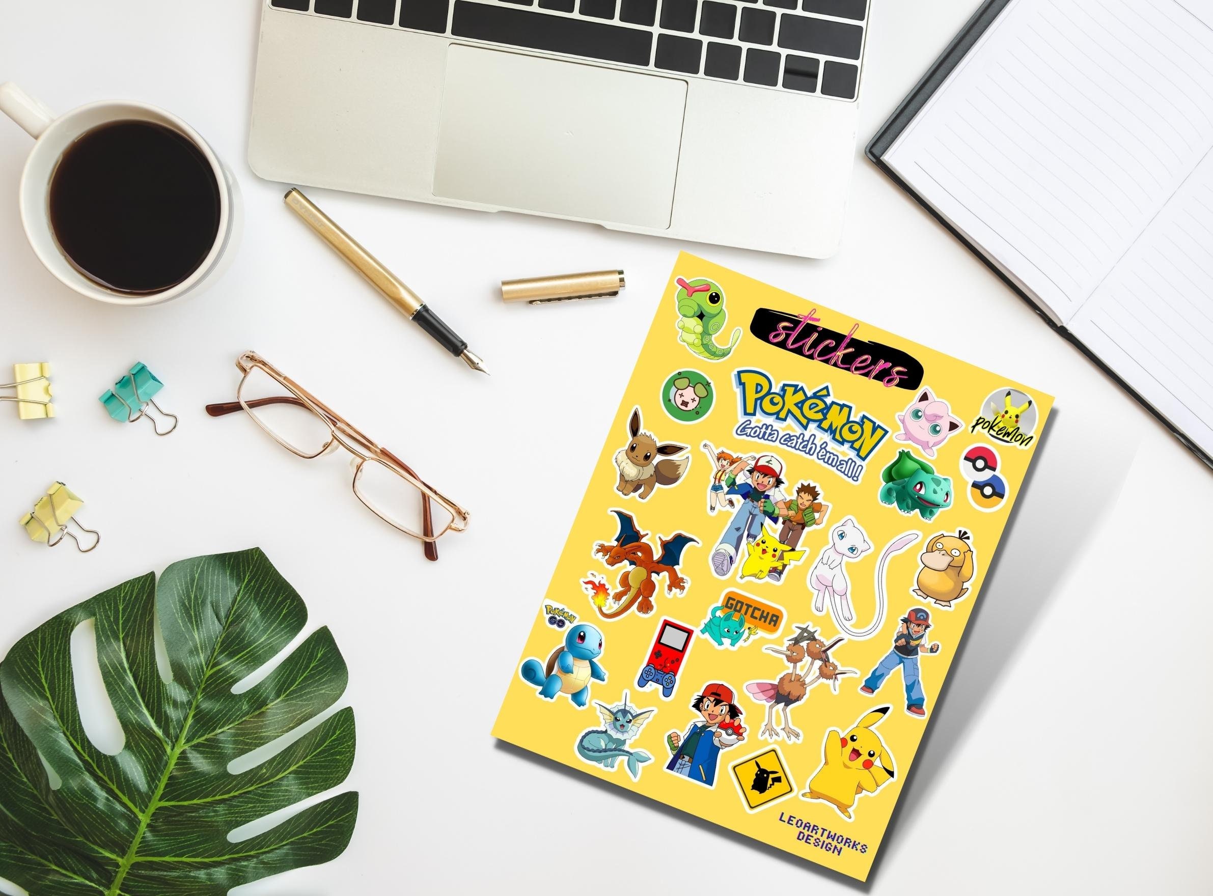Pokemon Stickers Ldesign Bundle Print at Home PDF, PNG, JPG Printable ...