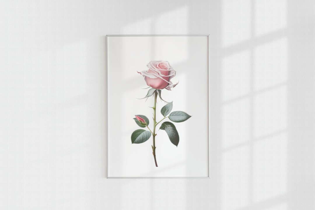Rose Art Print, Rose Wall Art, Rose Wall Decor, Rose Digital Print ...