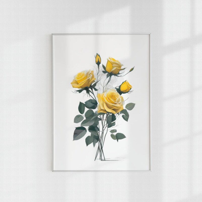 Printed Roses - Etsy