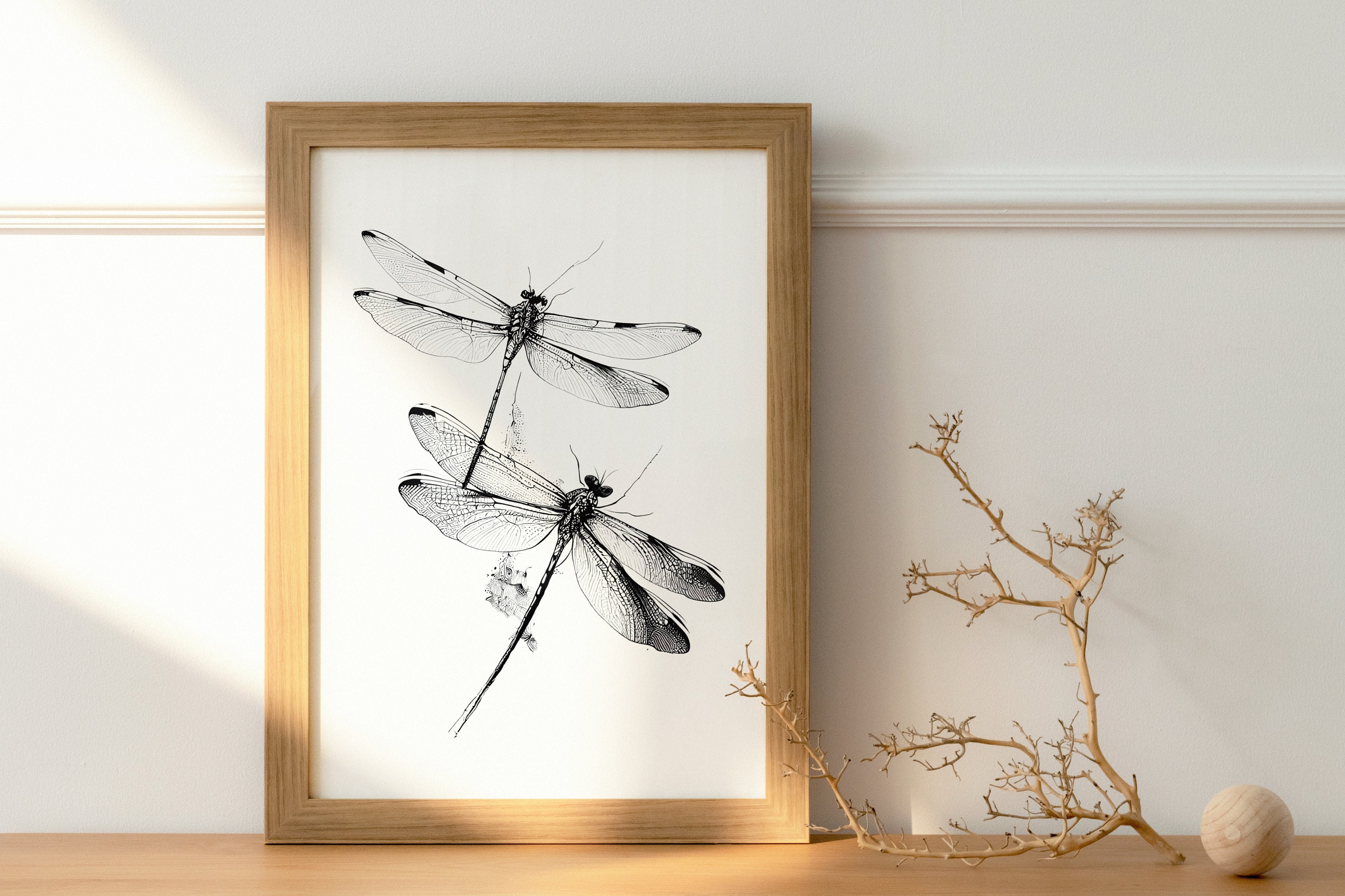 Dragonfly, Line Art, Line Art Digital Download, Dragonfly Digital Print ...