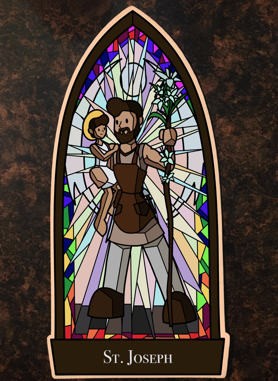 St. Joseph Saint Sticker | Vinyl Sticker | Catholic Saint Stickers - Etsy