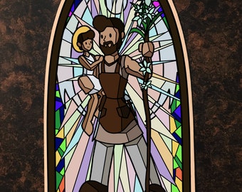 St. Ambrose Saint Sticker | Vinyl Sticker | Catholic Saint Stickers - Etsy