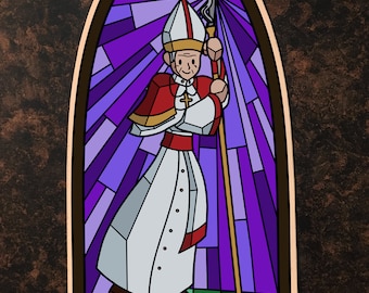 St. Ambrose Saint Sticker | Vinyl Sticker | Catholic Saint Stickers - Etsy