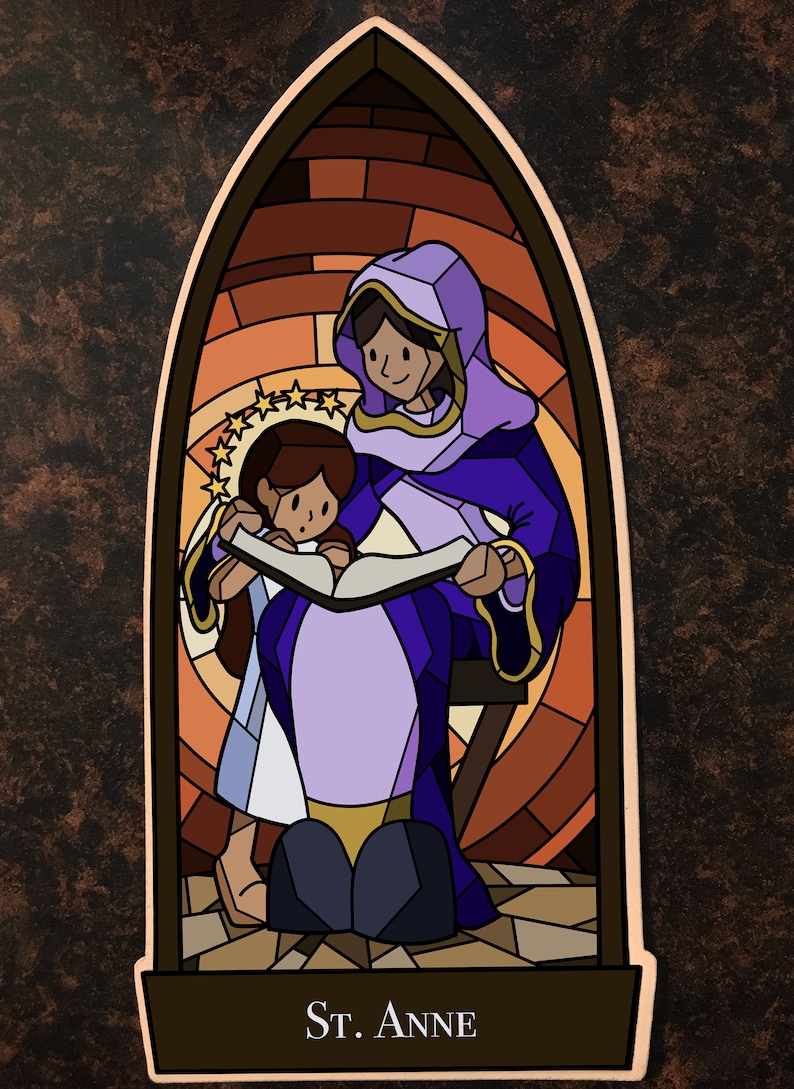 St. Anne Sticker | Vinyl Sticker | Catholic Saint Stickers - Etsy