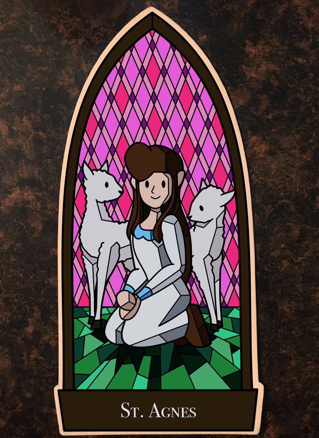 St. Agnes Saint Sticker | Vinyl Sticker | Catholic Saint Stickers - Etsy