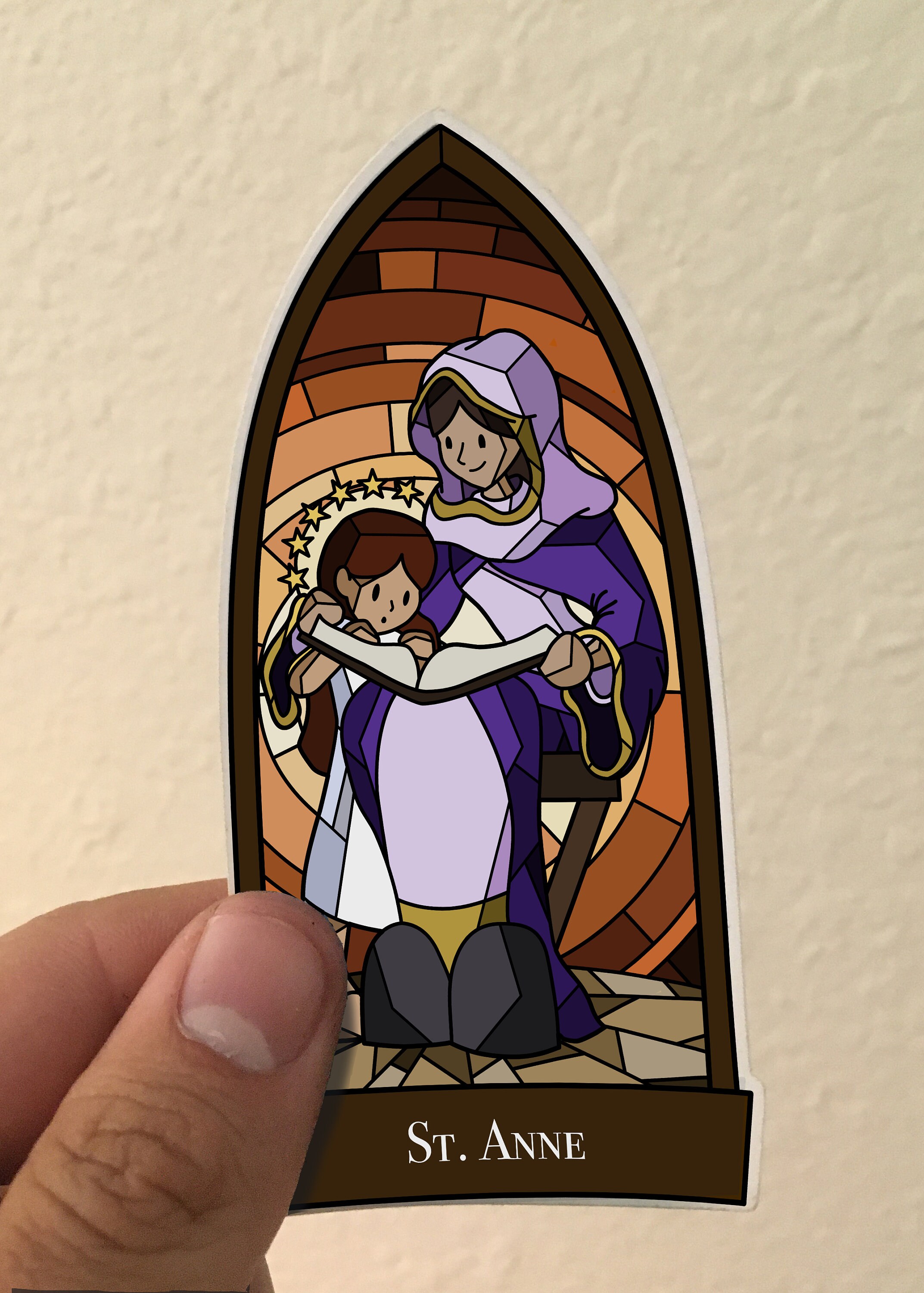 St. Anne Sticker | Vinyl Sticker | Catholic Saint Stickers - Etsy