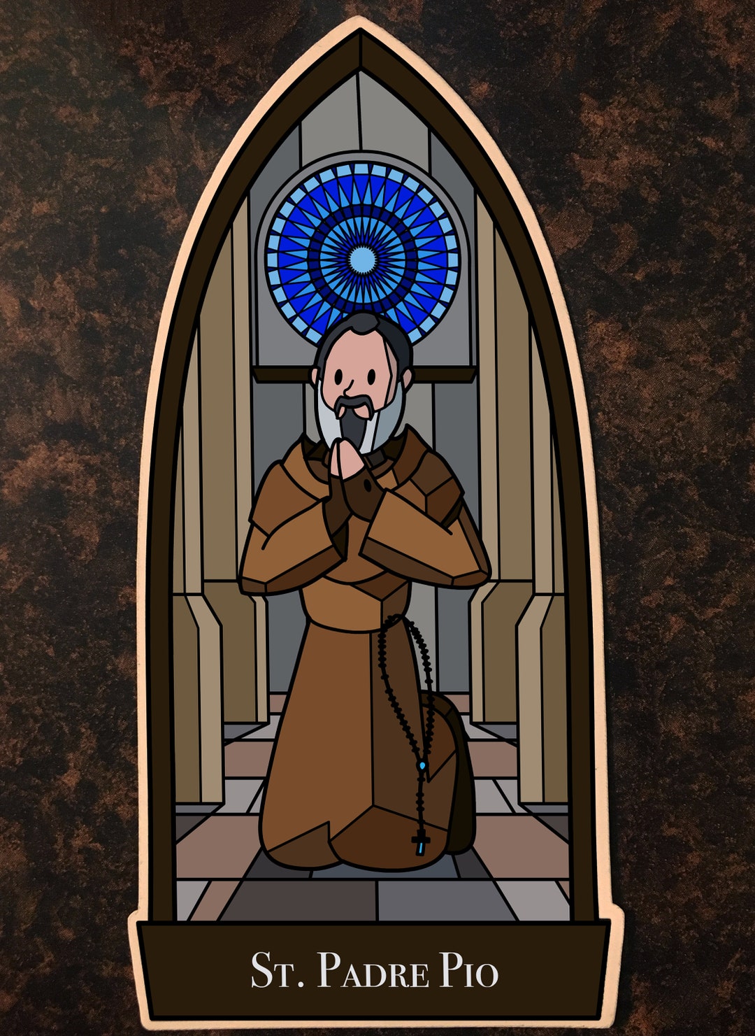 St. Padre Pio Saint Sticker | Vinyl Sticker | Catholic Saint Stickers ...