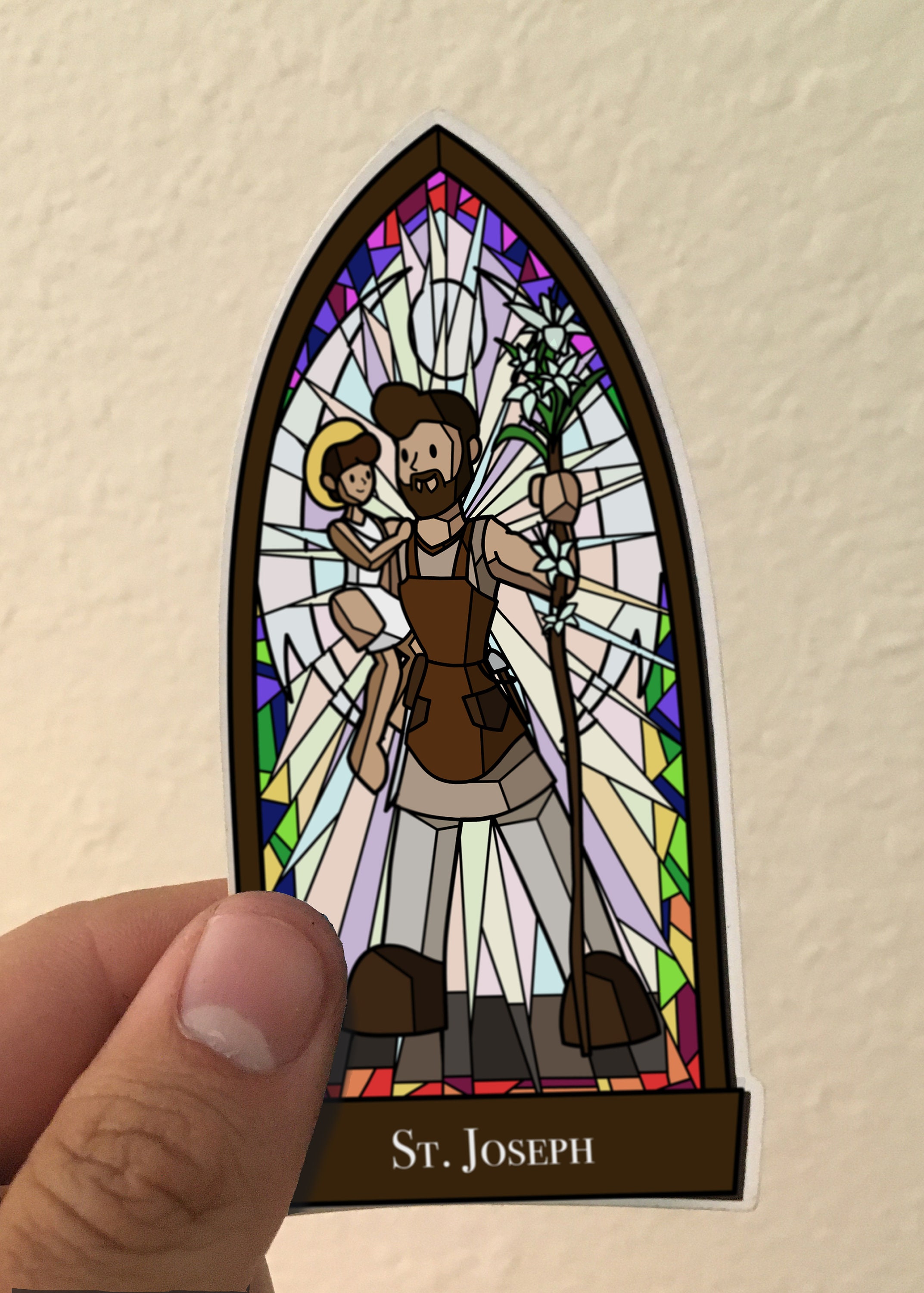 St. Joseph Saint Sticker | Vinyl Sticker | Catholic Saint Stickers - Etsy