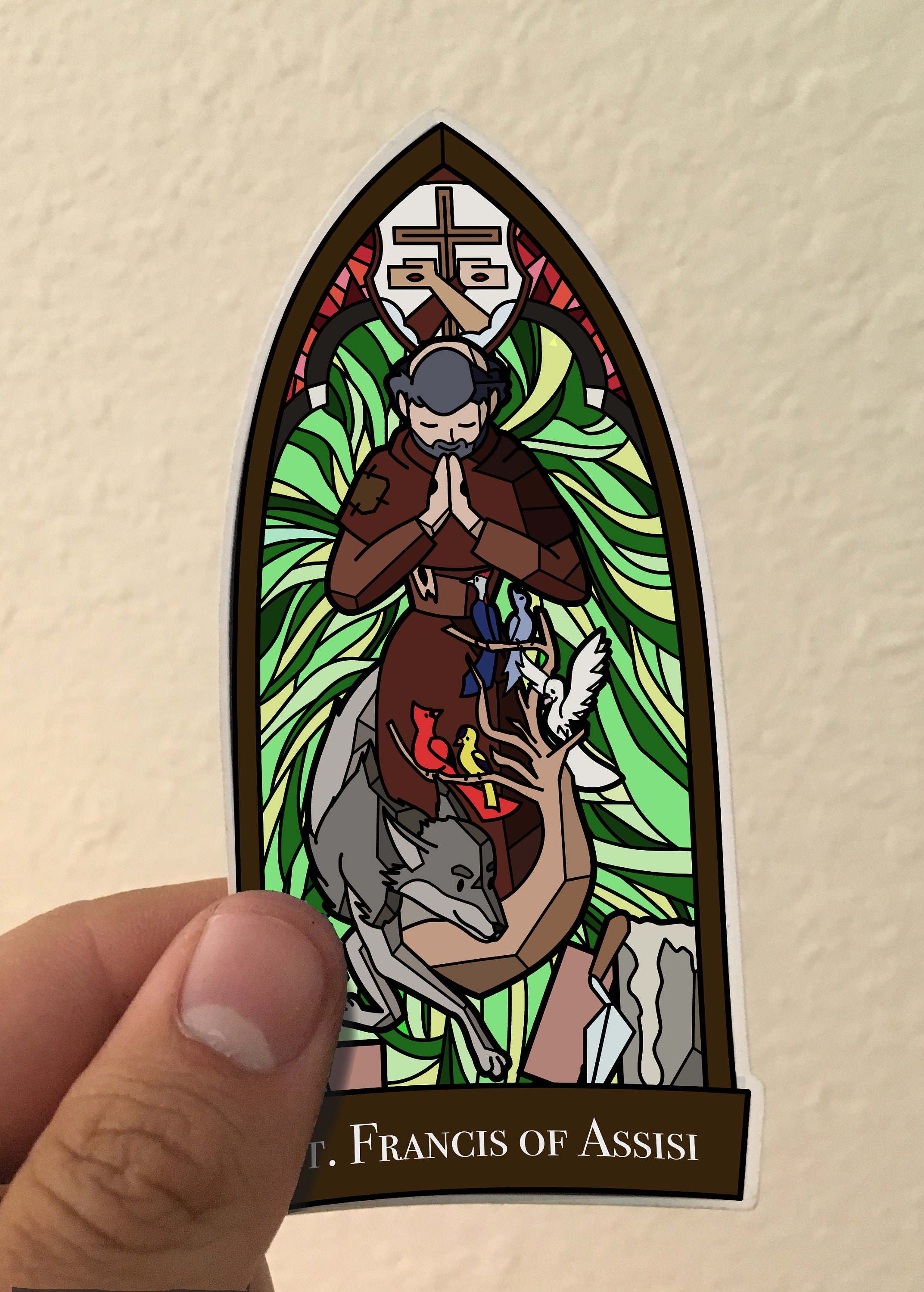 St. Francis of Assisi Saint Sticker | Vinyl Sticker | Catholic Saint ...