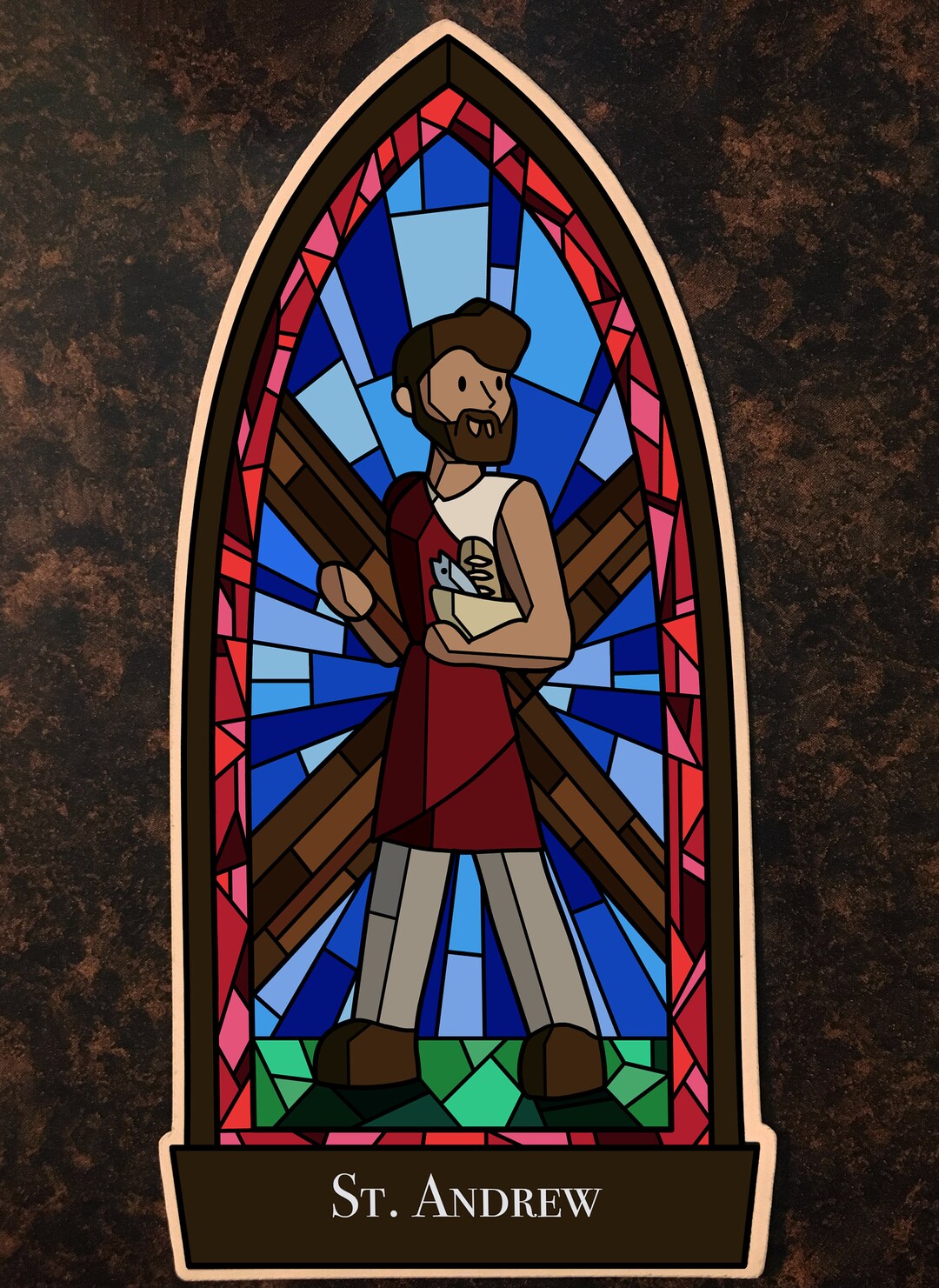 St. Andrew Saint Sticker | Vinyl Sticker | Catholic Saint Stickers - Etsy