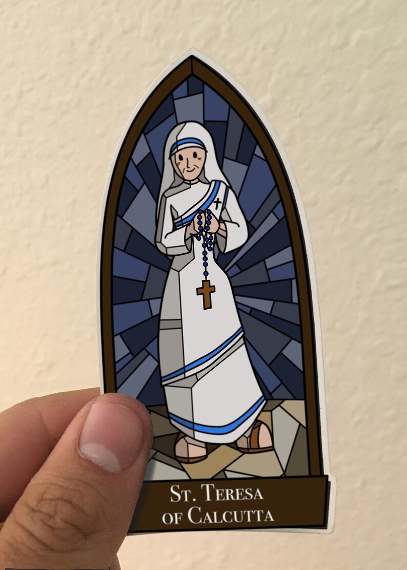 St. Teresa of Calcutta Saint Sticker | Vinyl Sticker | Catholic Saint ...