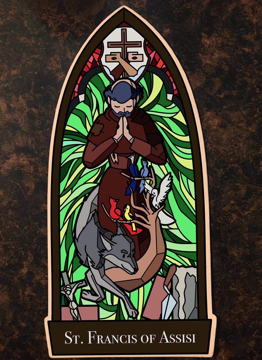 St. Francis of Assisi Saint Sticker | Vinyl Sticker | Catholic Saint ...