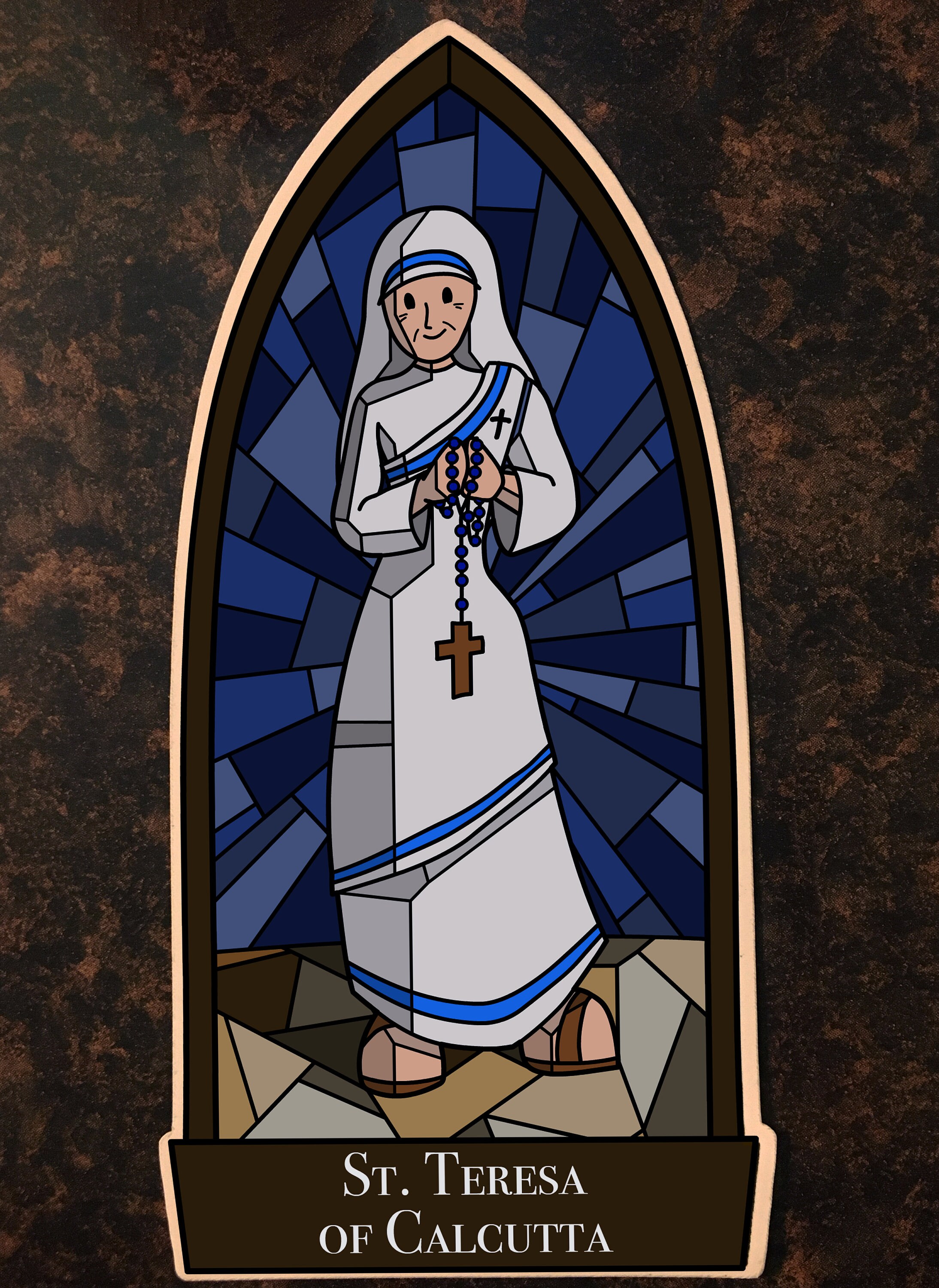 St. Teresa of Calcutta Saint Sticker | Vinyl Sticker | Catholic Saint ...