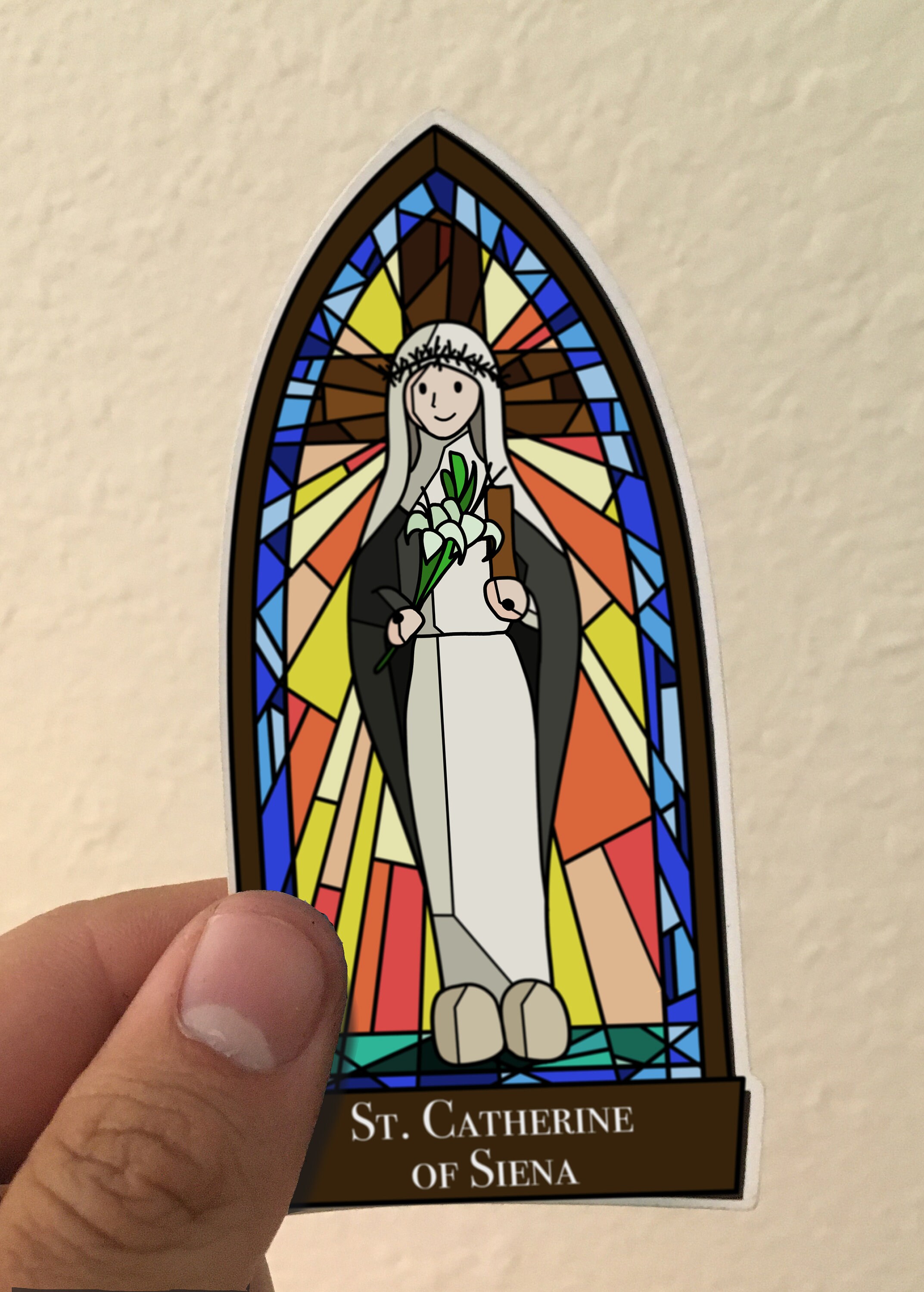 St. Catherine of Siena Saint Sticker | Vinyl Sticker | Catholic Saint ...