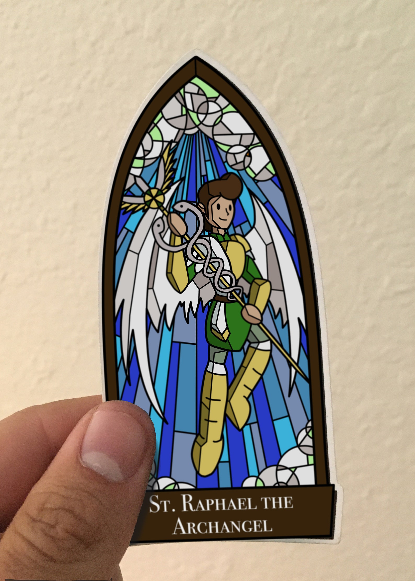 St. Raphael the Archangel Saint Sticker | Vinyl Sticker | Catholic ...