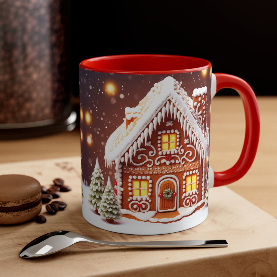 Christmas Gingerbread House Mug 3D Christmas Coffee Mug Gingerbread Cup ...