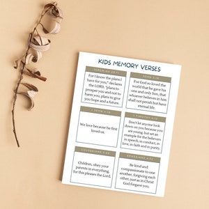 Printable Bible Verse Memory Cards for Kids | Scripture Card Cut Outs ...