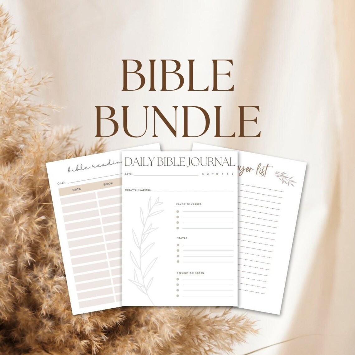 Bible Bundle Digital Download Reading Log Daily Scripture Journal ...