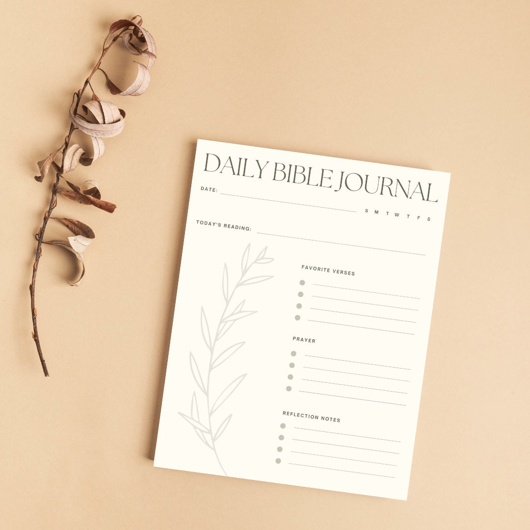 Bible Bundle Digital Download Reading Log Daily Scripture Journal ...