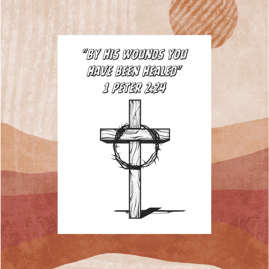 Easter Coloring Page Digital Download Printable | Bible Verse Color ...