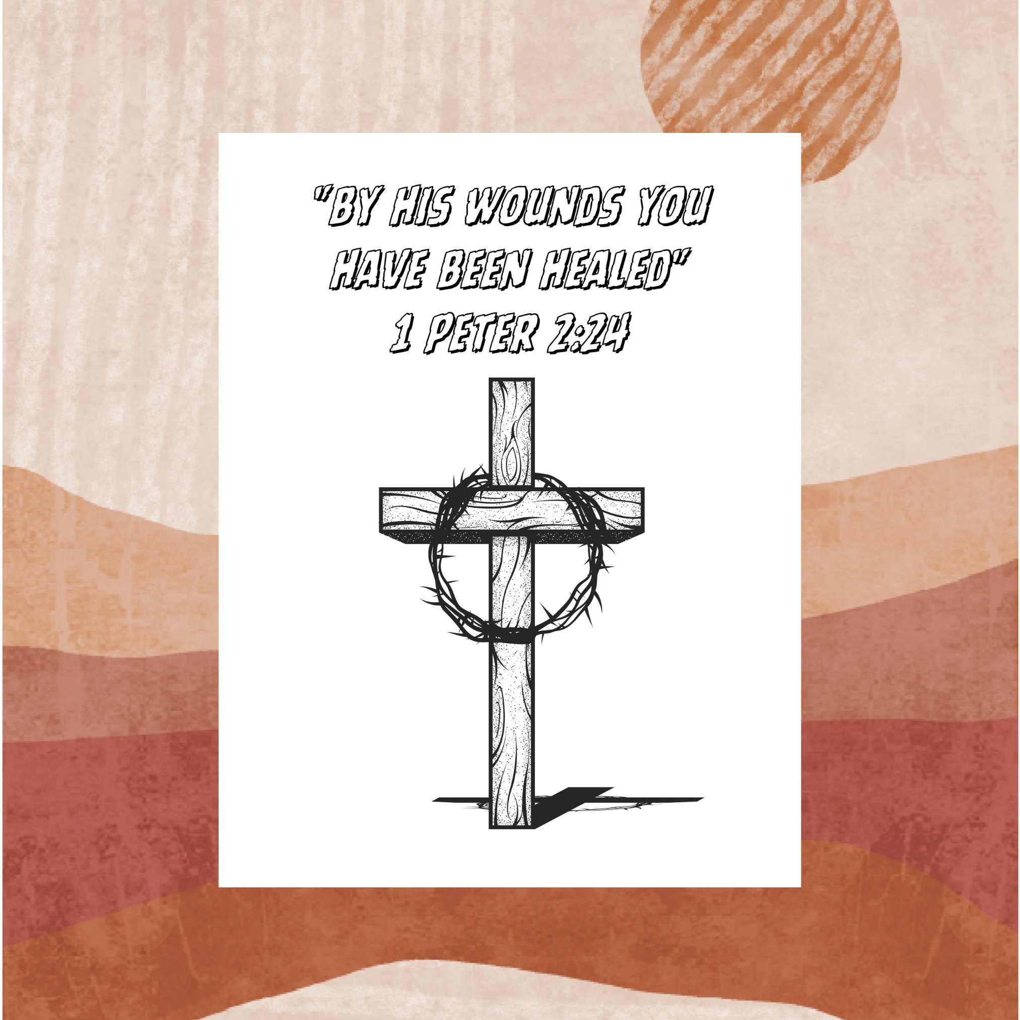 Easter Coloring Page Digital Download Printable | Bible Verse Color ...