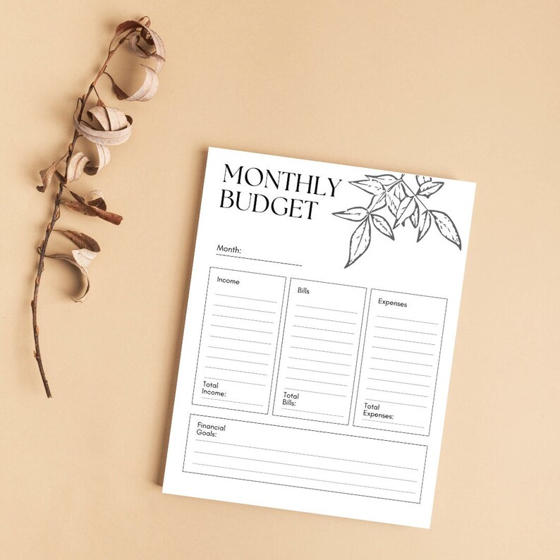 Monthly Budget Planner | Bills and Expenses | Income Tracker ...