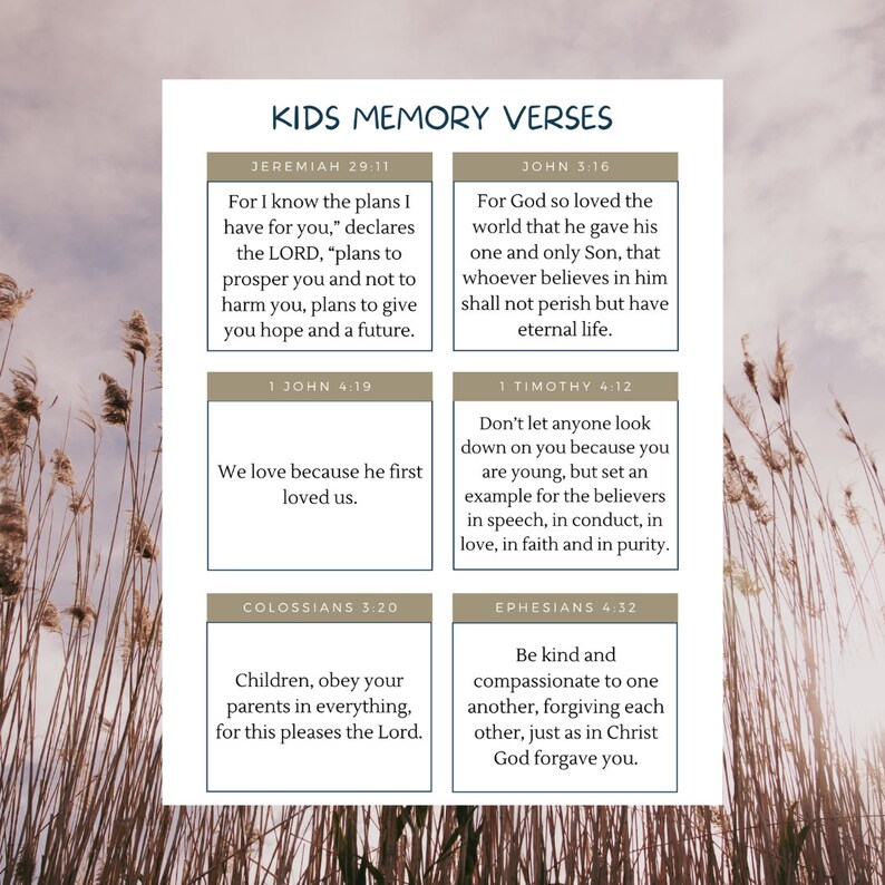 Printable Bible Verse Memory Cards for Kids | Scripture Card Cut Outs ...