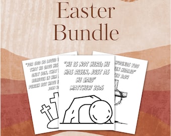 Easter Coloring Page Digital Download Printable Bible Verse Color ...