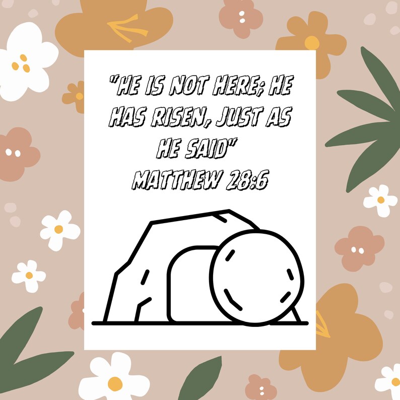 Easter Kids Coloring Page Bundle | Bible Verse Drawing Art Sheets ...