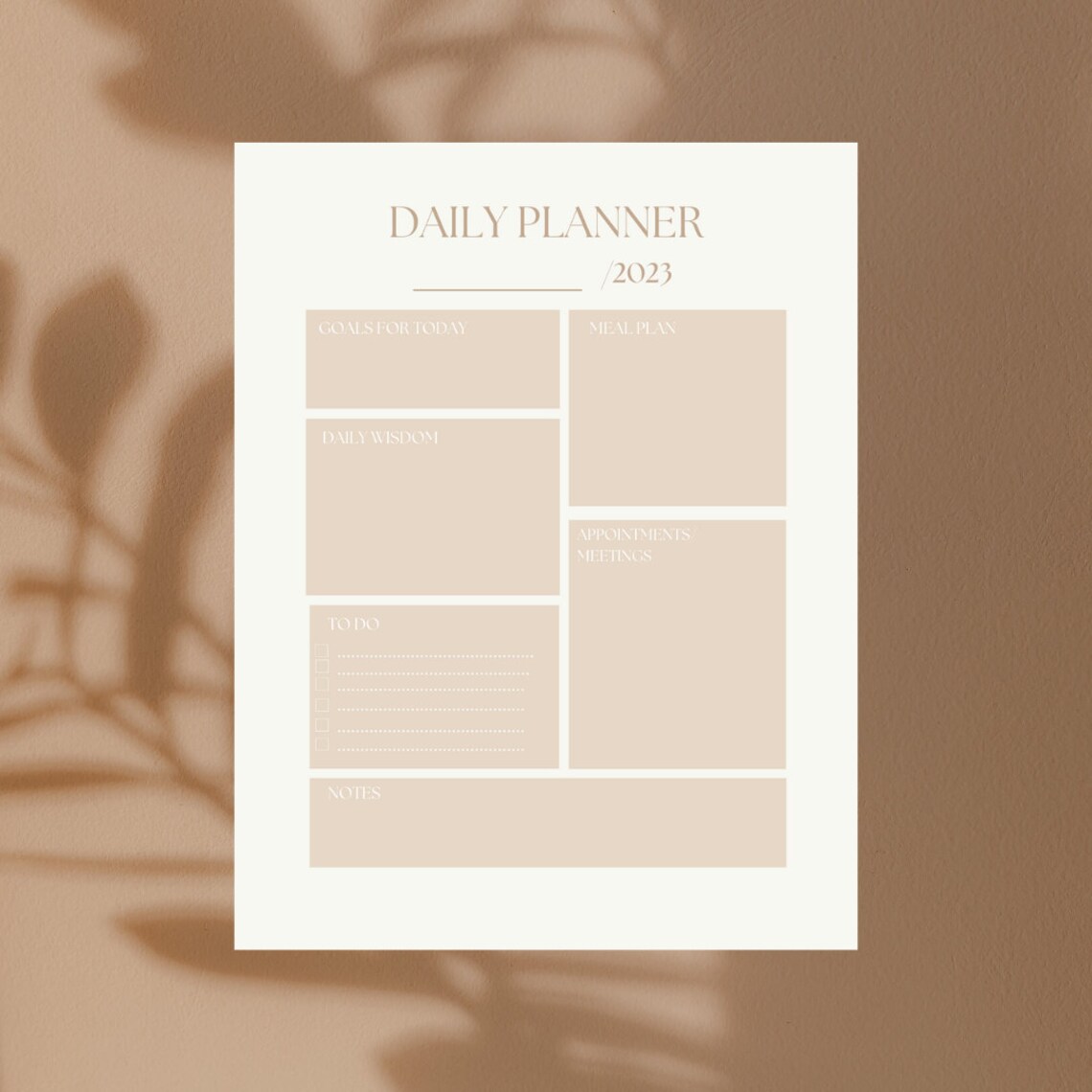 Daily Personal Planner Instant Download Digital Print Daily Schedule ...