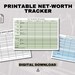 Printable Net Worth Tracker, Digital Planer, PDF Net Worth Tracker ...