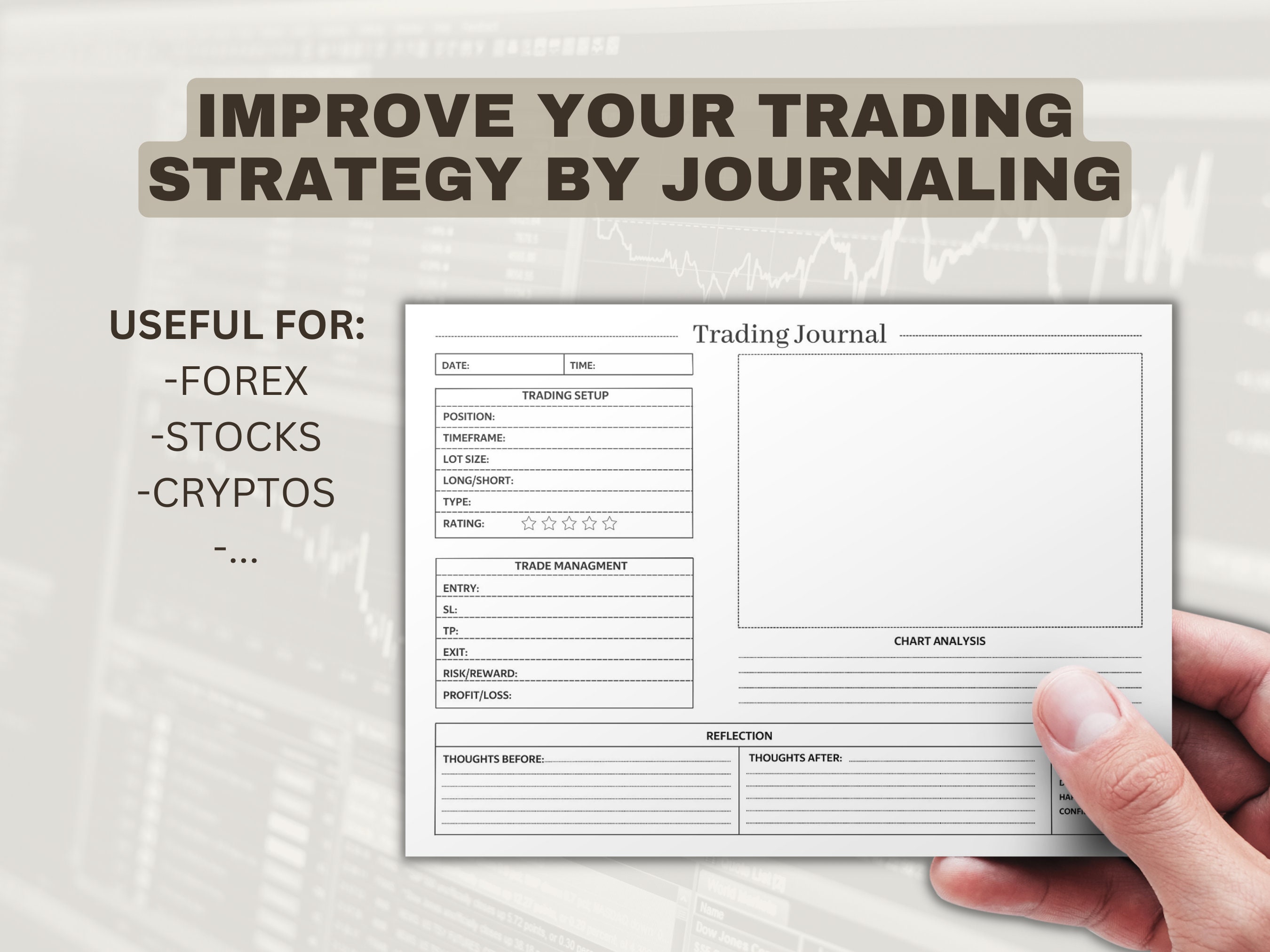 Trading Journal, Digital Planner, PDF Journal, Financial Planner, Stock ...