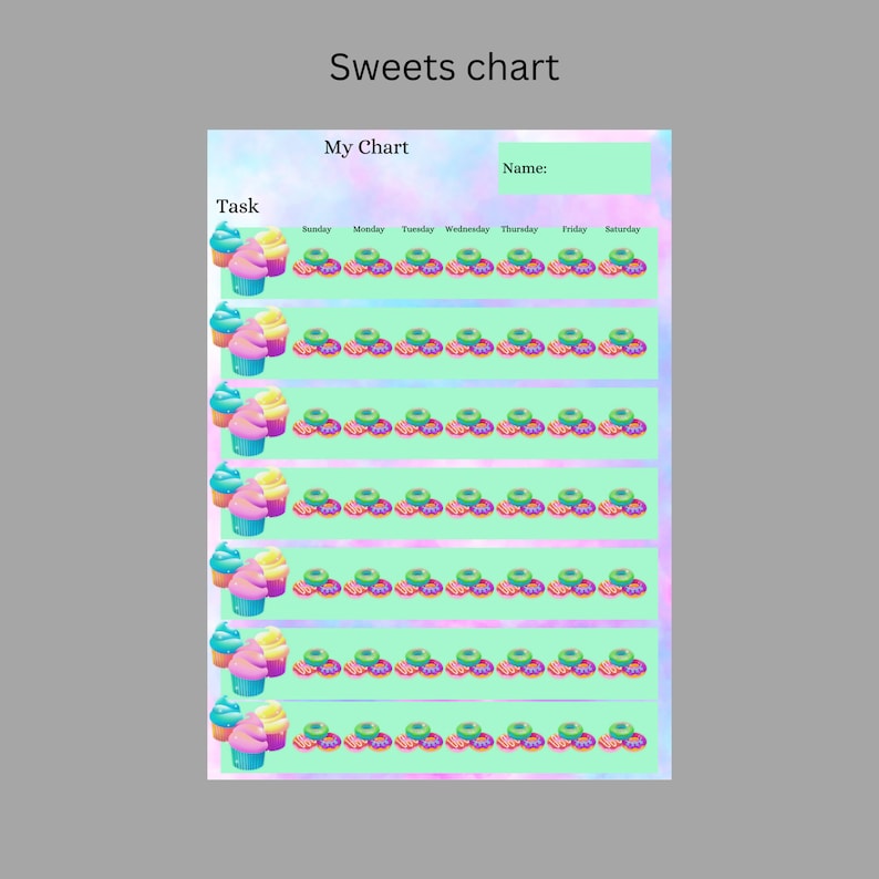Blank Printable Charts for Kids - Etsy