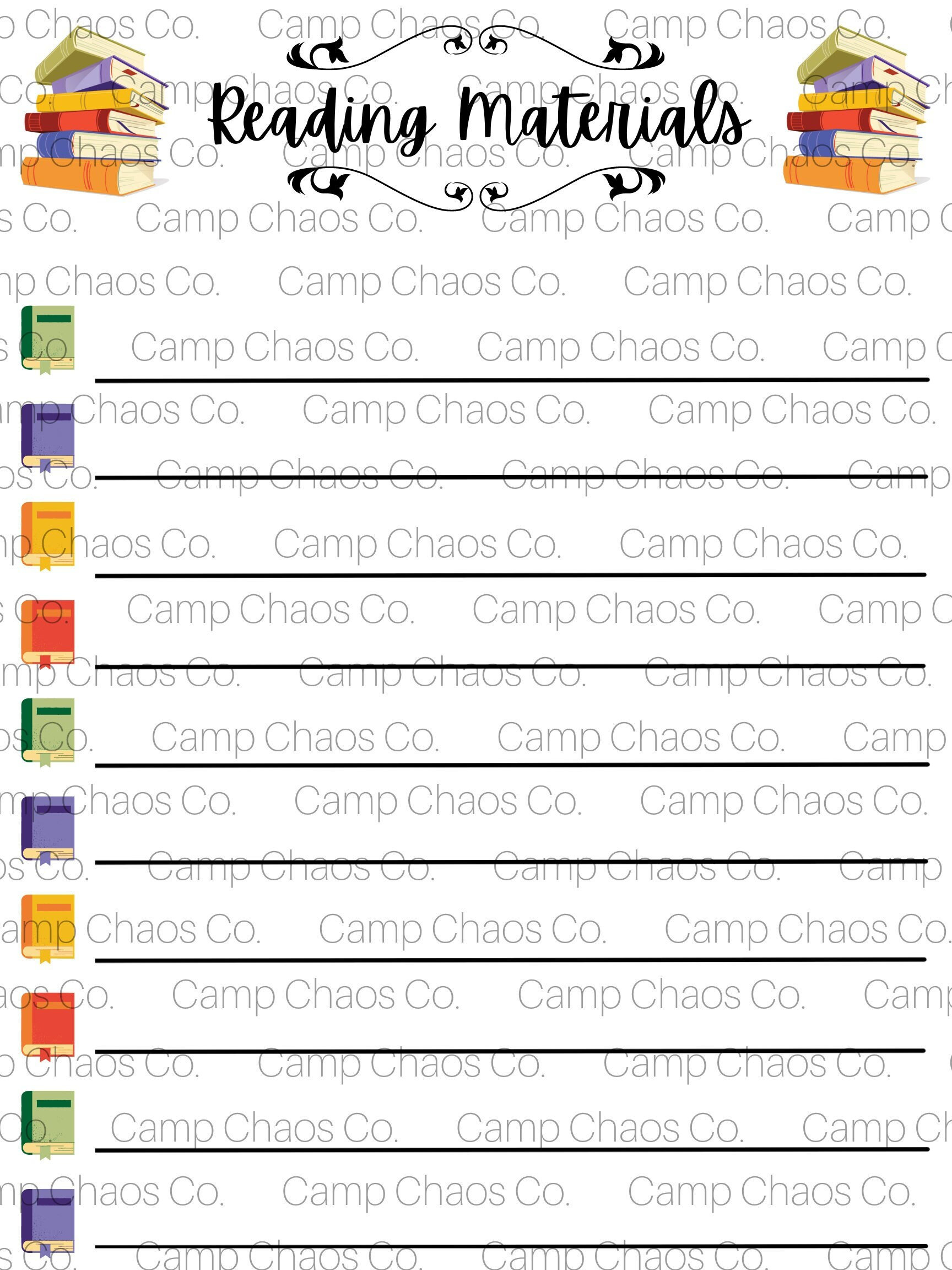 Printable Reading Materials List | Reading Log | Homeschooling Tools ...