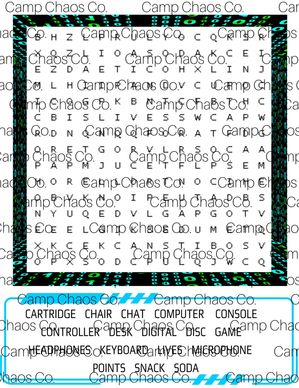 Printable Word Search Bundle Video Game Word Search Bundle Printable ...