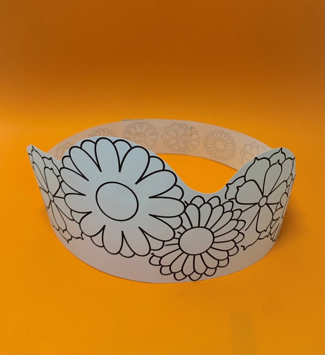 Flower Paper Crown Template Paper Crown Headband Printable Kids Craft ...