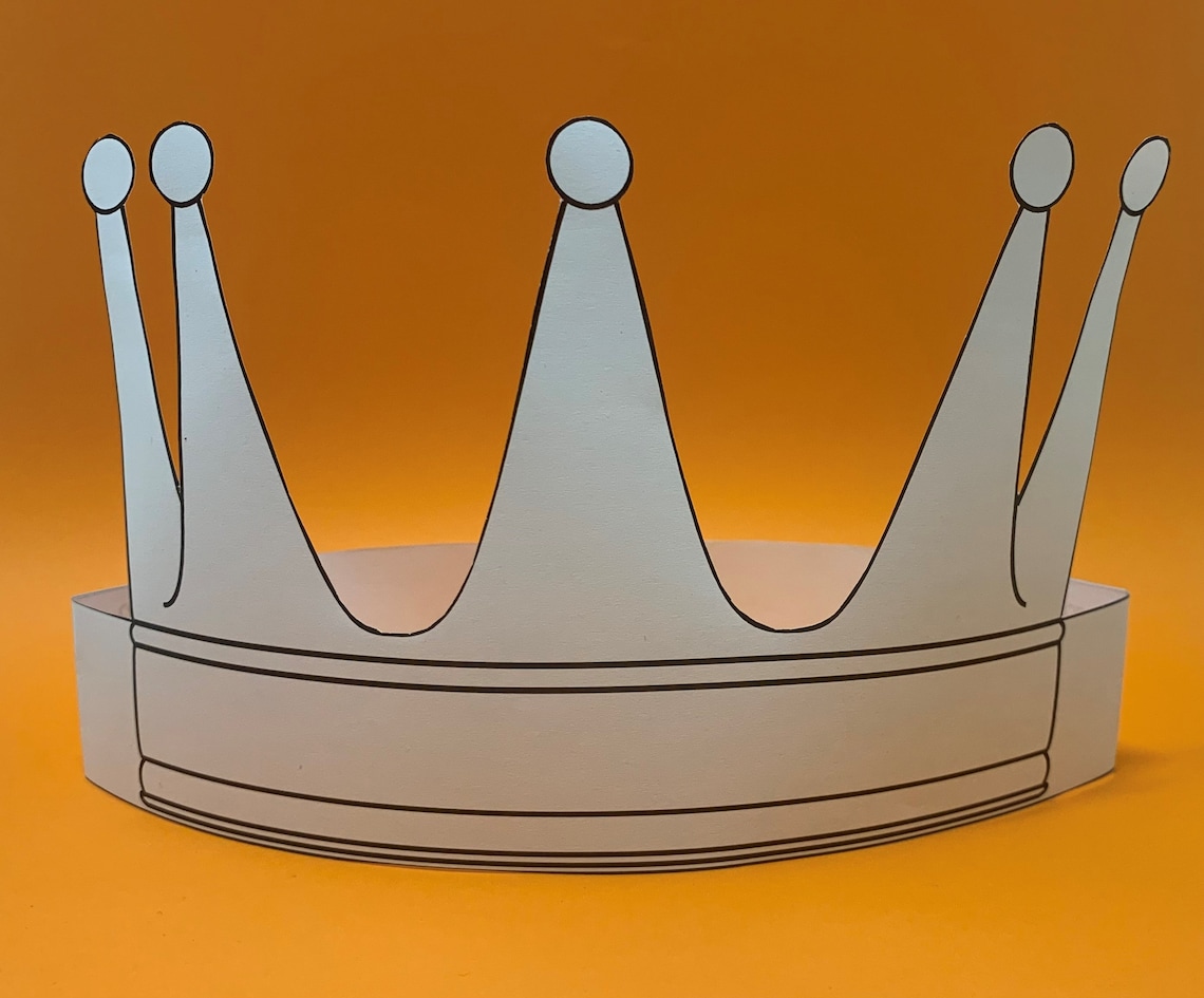 Crown Paper Template - Paper Crown - Headband - Printable - Kids Craft ...
