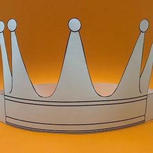 Crown Paper Template - Paper Crown - Headband - Printable - Kids Craft ...