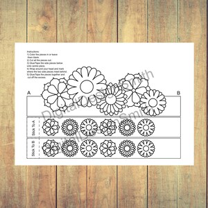 Flower Paper Crown Template - Paper Crown - Headband - Printable - Kids ...