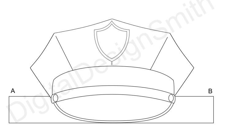 Policeman Hat Paper Template Paper Crown Headband Printable Kids Craft ...