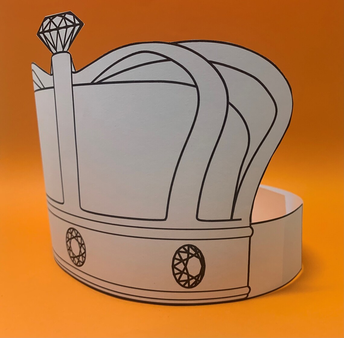 Crown Paper Template - Paper Crown - Headband - Printable - Kids Craft ...