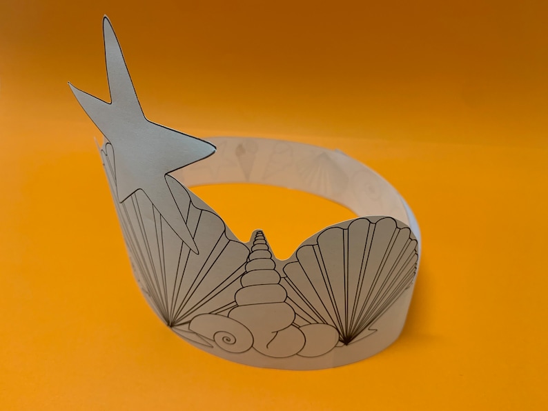 Mermaid Crown Template Paper Crown Headband Printable - Etsy