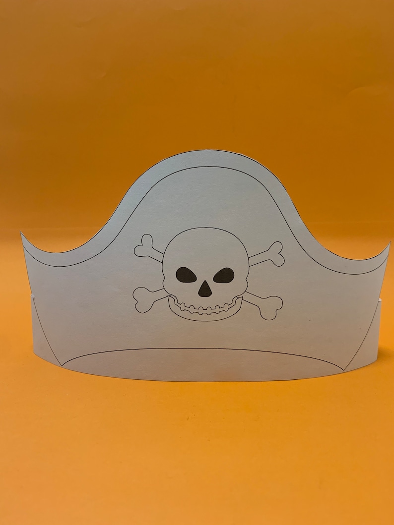 Pirate Hat Paper Crown Template - Paper Crown - Headband - Printable ...