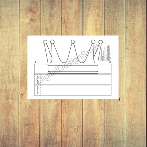 Crown Paper Template - Paper Crown - Headband - Printable - Kids Craft ...